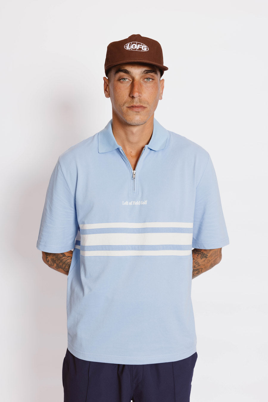 Ballina Golf Polo Shirt - Powder Blue | Left of Field Golf