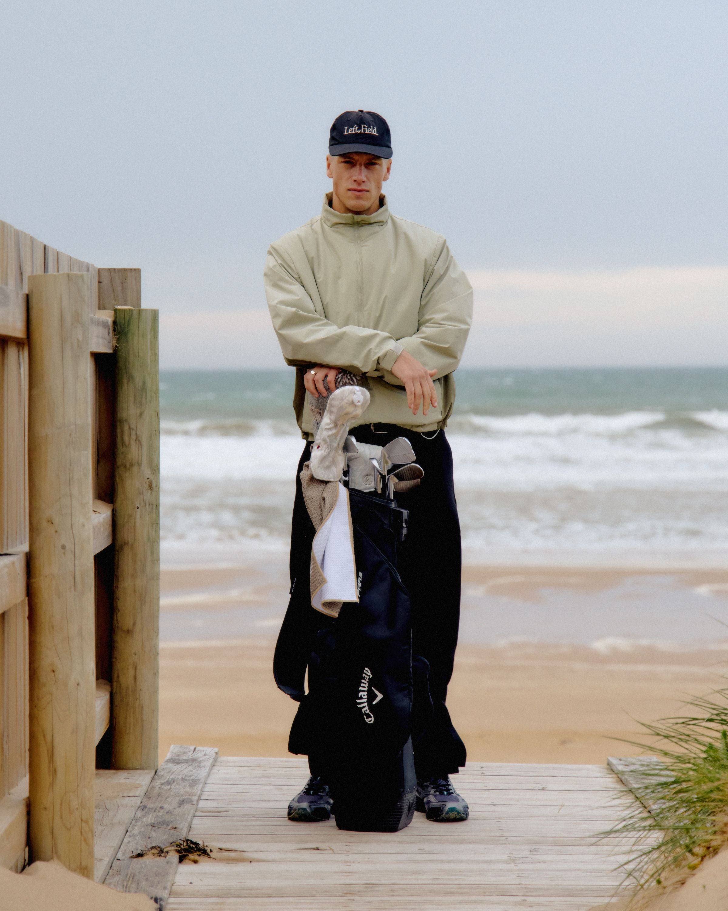 Elements Weather Jacket Sand Moss | Men's Golf Jackets Australia – Left ...