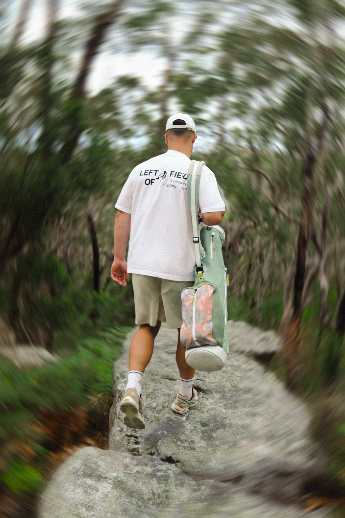 Left of Field x Hiroki Golf Carry Bag - Sage Green | Left of Field Golf